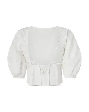 Pinko Acireale Cotton Poplin Blouse - White