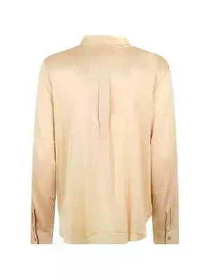 NOUVELLE SILK95FIVE Beige Satin Long-sleeve Shirt