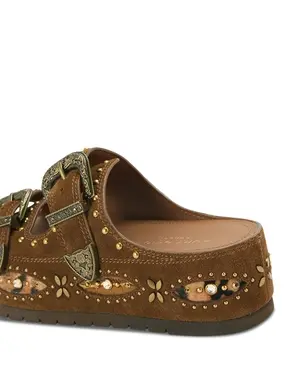 Kurt Geiger Western Buckle Flatform Sandals