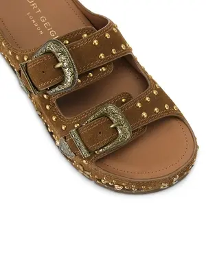 Kurt Geiger Western Buckle Flatform Sandals