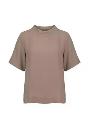 Seventy Crossover Neck Short Sleeve Blouse