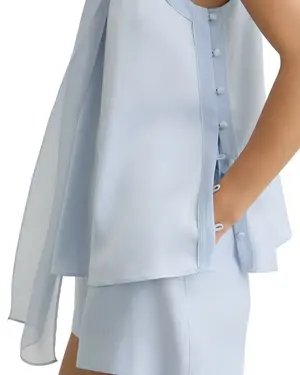 REISS Andrea Chiffon Scarf Top