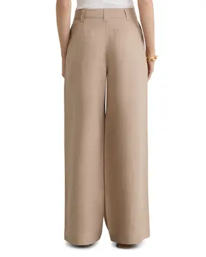 REISS Petites Ashby Linen Wide Leg Pants