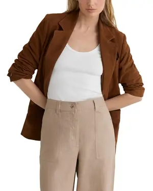 REISS Petites Ashby Linen Wide Leg Pants
