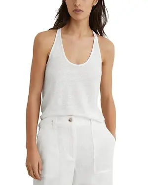 REISS Lidie Linen Vest