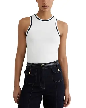 REISS Contrast Trim Vest