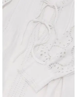 REISS Gia Cheesecloth Resort Dress With Eyelet Detailing