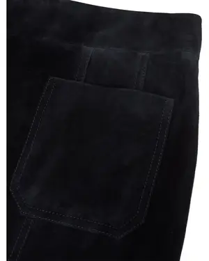 REISS Vida Suede Patch Pocket Mini Skirt - Navy