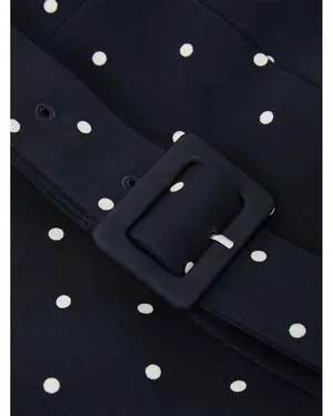 REISS Structured Orielle Polka Dot Dress