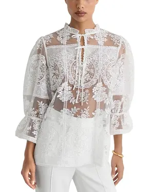 REISS Demi Lace Shirt