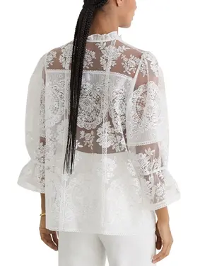 REISS Demi Lace Shirt