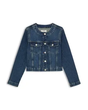 REISS Medora Denim Jacket - Mid Blue