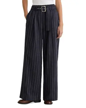 REISS Petites Rae Tailored Striped Trousers