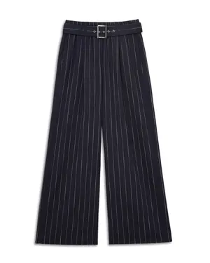 REISS Petites Rae Tailored Striped Trousers