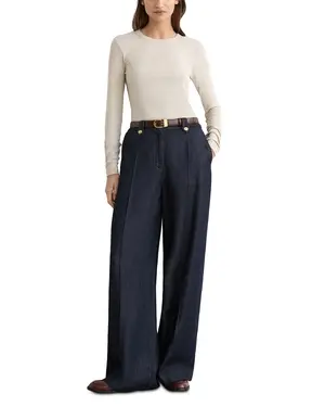 REISS Kaia Wide Leg Pants
