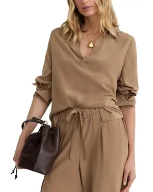 REISS Silk Wide Leg Pants