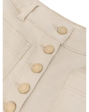 REISS Cali Mid Rise Flare Leg Jeans - Ecru