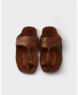 Prada Leather Kolhapuri Sandals