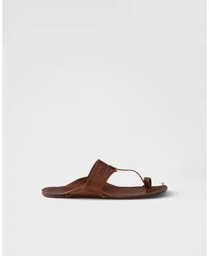 Prada Leather Kolhapuri Sandals