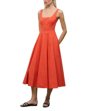 Staud Wells Midi Dress - Koi