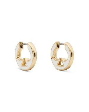 Kate Spade New York Everyday Spade Cut Out Spade Huggie Hoop Earrings - White