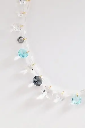 Anthropologie Multi-stone Beaded Necklace - Clear