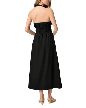 Paige Alysha Halterneck Midi Dress - Black