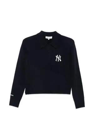 SPORTY & RICH Heritage Yankees Embroidered Sweater - Blue