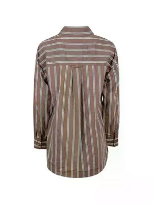 Veronica Beard Striped Long-sleeve Shirt