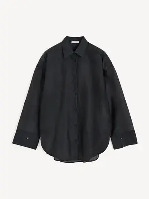 BY MALENE BIRGER Derris Silk Organza Shirt - Black