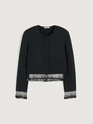 BY MALENE BIRGER Shelly Embellished Cardigan - Black