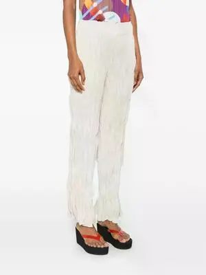GONGDID DESIGN Crinkled Finish Elasticated Waist Trousers