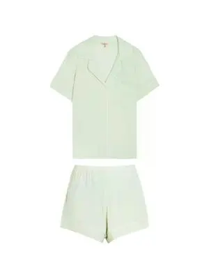 Eberjey Piped Short-sleeve Pajamas Set