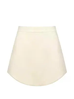 THE ARKOW Rose Curved-hem Mini Skirt - Neutrals