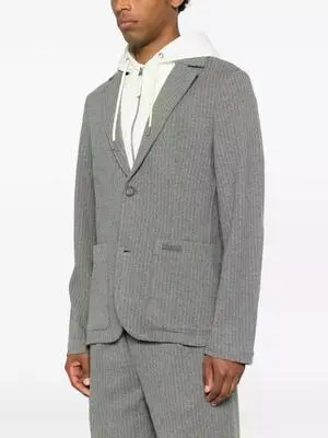 Mackage Pinstripe-pattern Hooded Blazer - Grey