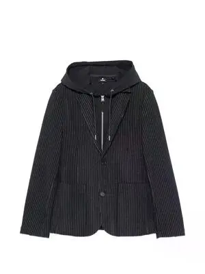 Mackage Pinstriped Hooded Blazer - Blue