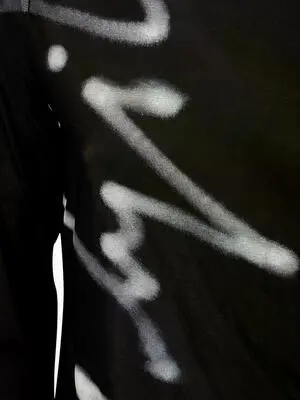 Yohji Yamamoto Graffiti Print Long Sleeve T-shirt