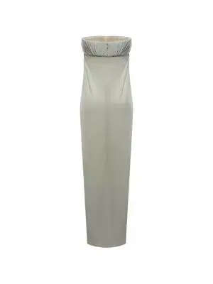 Alberta Ferretti Ruched Strapless Dress