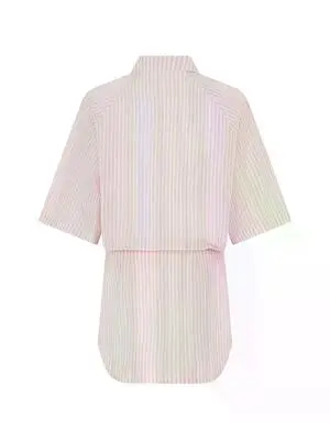 Attico Striped Logo-embroidered Mini Dress