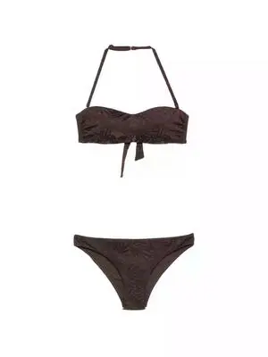 Emporio Armani Jacquard Logo Bikini - Brown