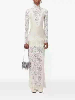 Rabanne Lace-panelled Maxi Dress