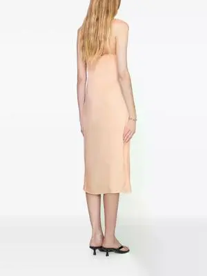 ANINE BING Carissa Lace-trim Midi Dress - Orange