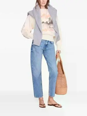 ANINE BING Harry Graphic-print Sweater - Neutrals
