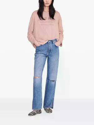 ANINE BING Ivan Long-sleeve Cotton T-shirt