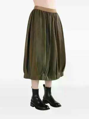 UMA WANG Gathered-hem Midi Skirt