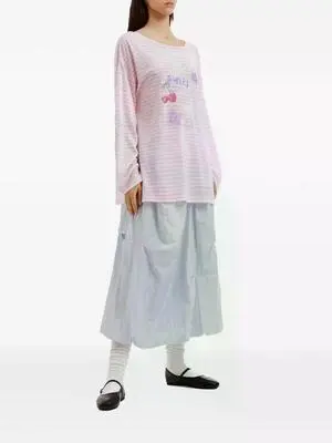 B+AB Striped Graphic Print Long-sleeve T-shirt