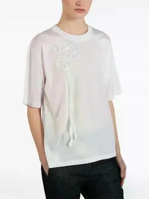SLOWEAR Flower Embroidery T-shirt