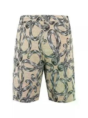 Loewe Anagram Pattern Drawstring Shorts