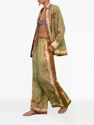 Zimmermann Indra Floral Print Wide Leg Trousers