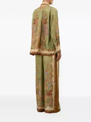 Zimmermann Indra Floral Print Wide Leg Trousers